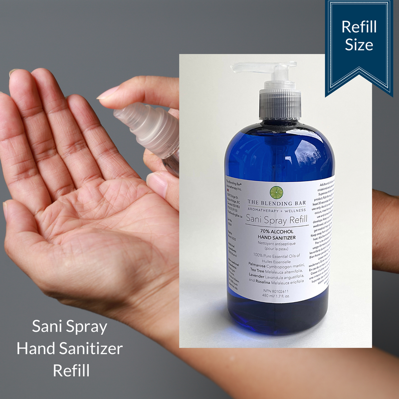 Sani Spray | 70% Alcohol Hand Sanitizer – The Blending Bar Aromatherapy